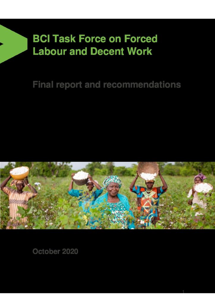Better Cotton Task Force on Forced Labour and Decent Work Final Report ...